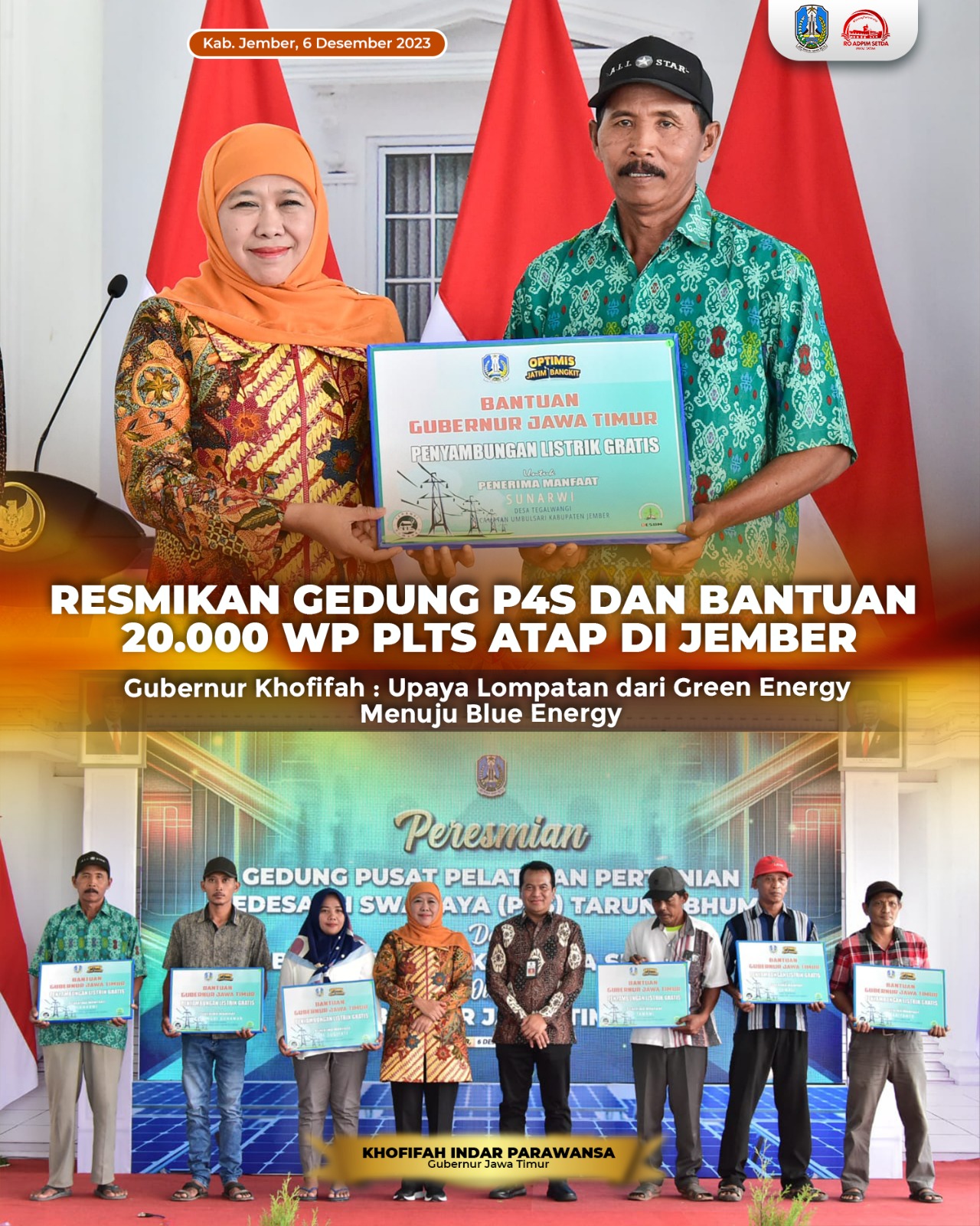 Resmikan Gedung Pelatihan Pertanian Pedesaan Dan 20 000 Wp Plts Atap Di ...